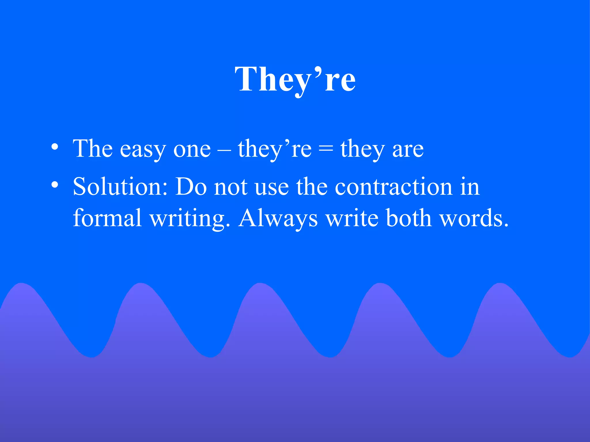 Usage there their theyre | PPT