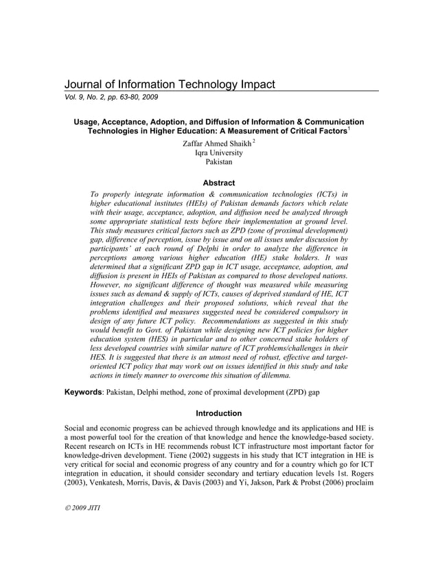 Usage Acceptance Adoption And Diffusion Of Information
