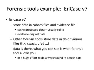 Usage aspects techniques for enterprise forensics data analytics tools ...