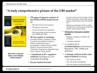 Usage based insurance study 2013 presentation | PPT