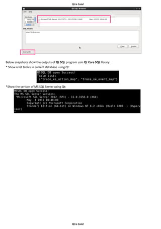 Usage Note of Qt ODBC Database Access on Linux | PDF