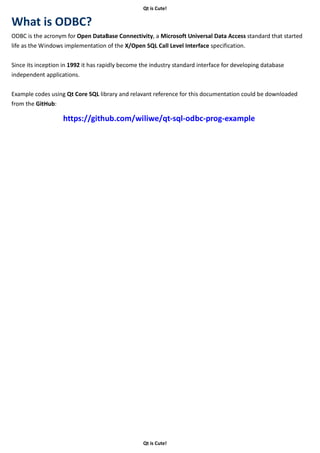 Usage Note of Qt ODBC Database Access on Linux | PDF