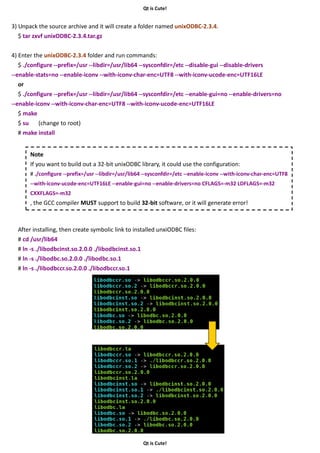Usage Note of Qt ODBC Database Access on Linux | PDF