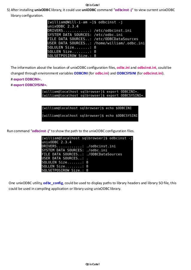 Usage Note Of Qt Odbc Database Access On Linux