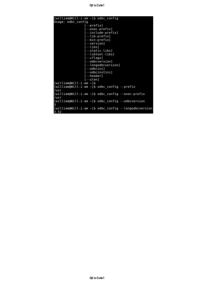 Usage Note Of Qt Odbc Database Access On Linux