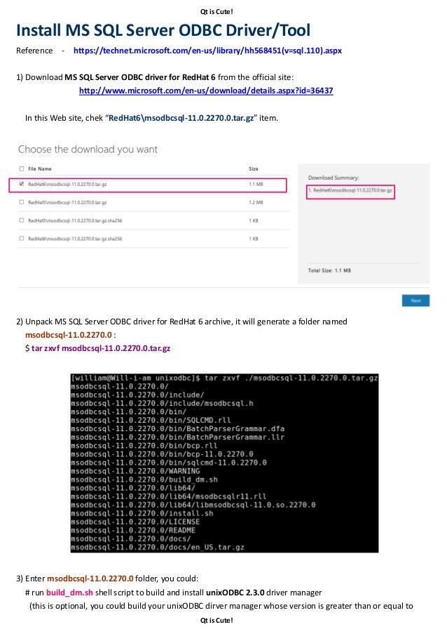 Usage Note Of Qt Odbc Database Access On Linux
