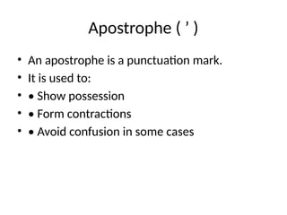 Usage_of_Apostrophe AND CONTRACTION AND POSSESSION.pptx
