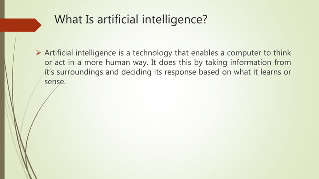 Usage of artificial intelligence in everyday life | PPTX | Computing ...