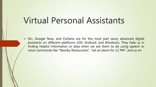 Usage of artificial intelligence in everyday life | PPTX