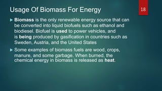 Usage of biomass for energy | PPT
