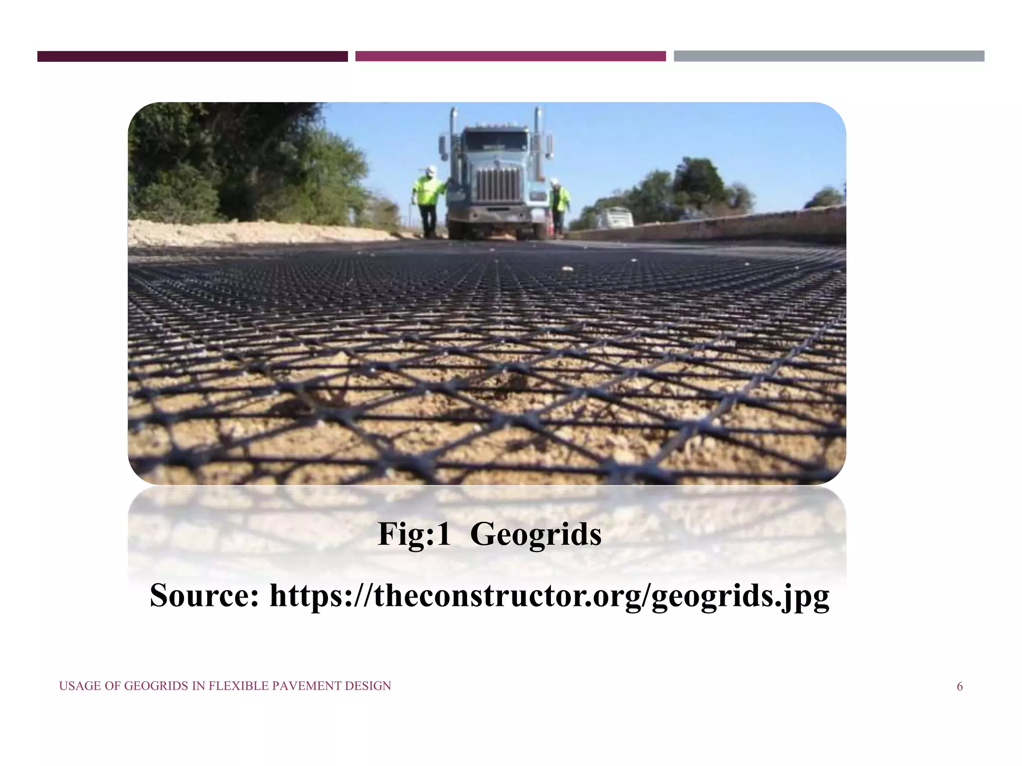 Usage of geogrids in flexible pavement | PPTX