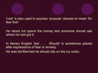 Usage of 'lest'. | PPT