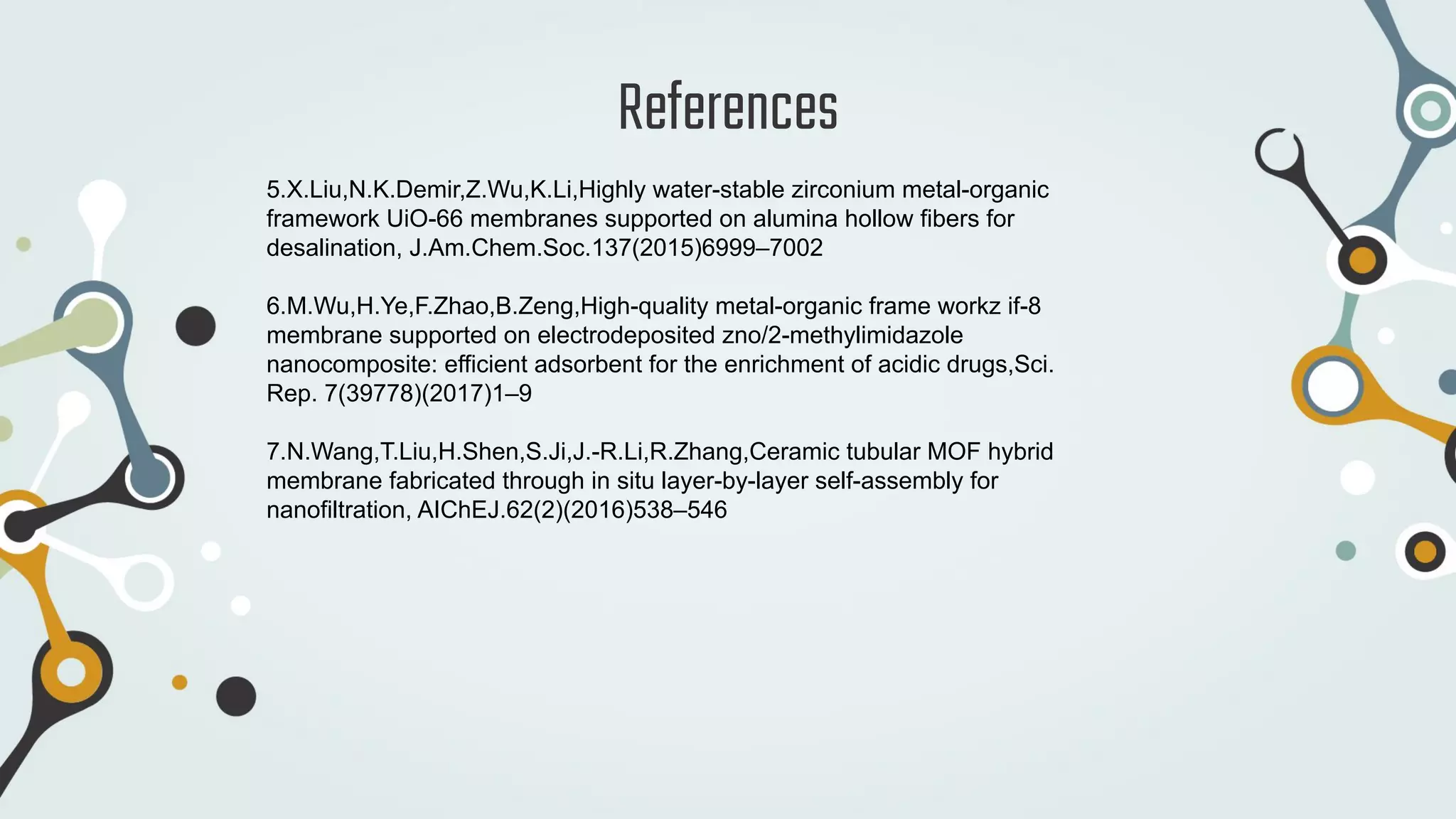 Applications of Metal Organic Frameworks(MOF) in water treatment | PDF