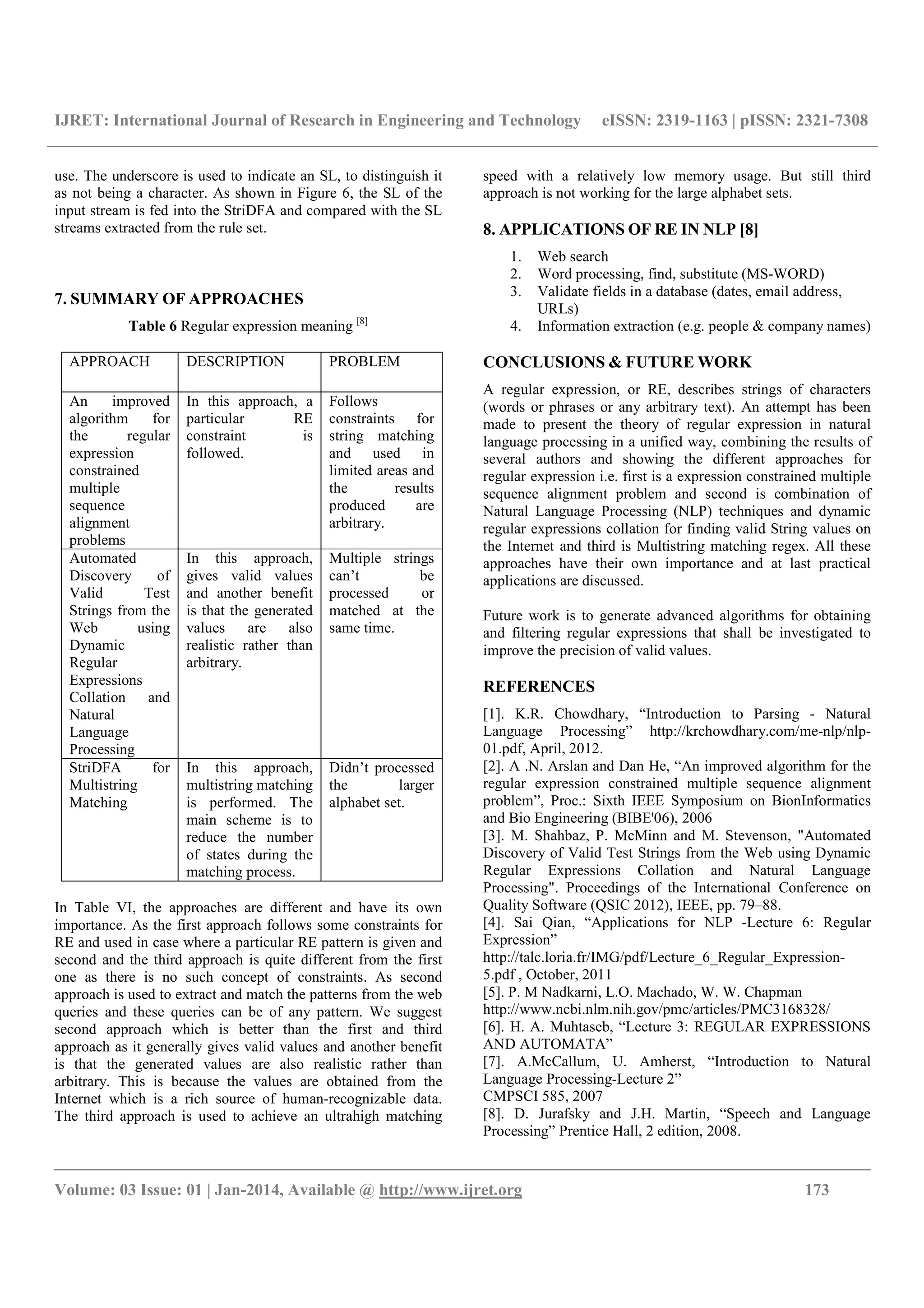 Usage of regular expressions in nlp | PDF