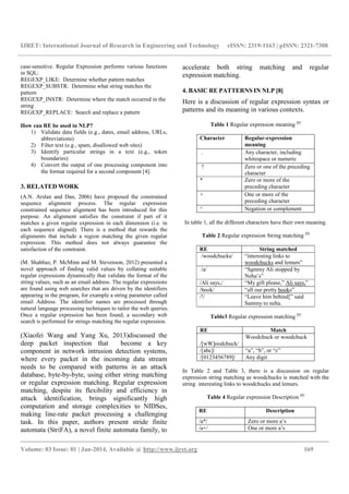 Usage of regular expressions in nlp | PDF