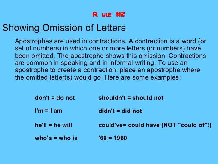 Correct Usage of the apostrophe