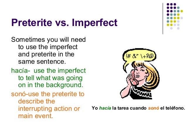 Preterite Vs Imperfect