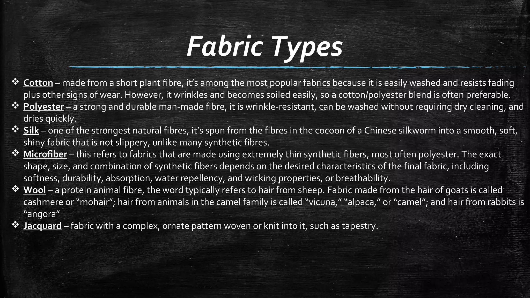 Usage of yarn,fabric,fiber | PPT