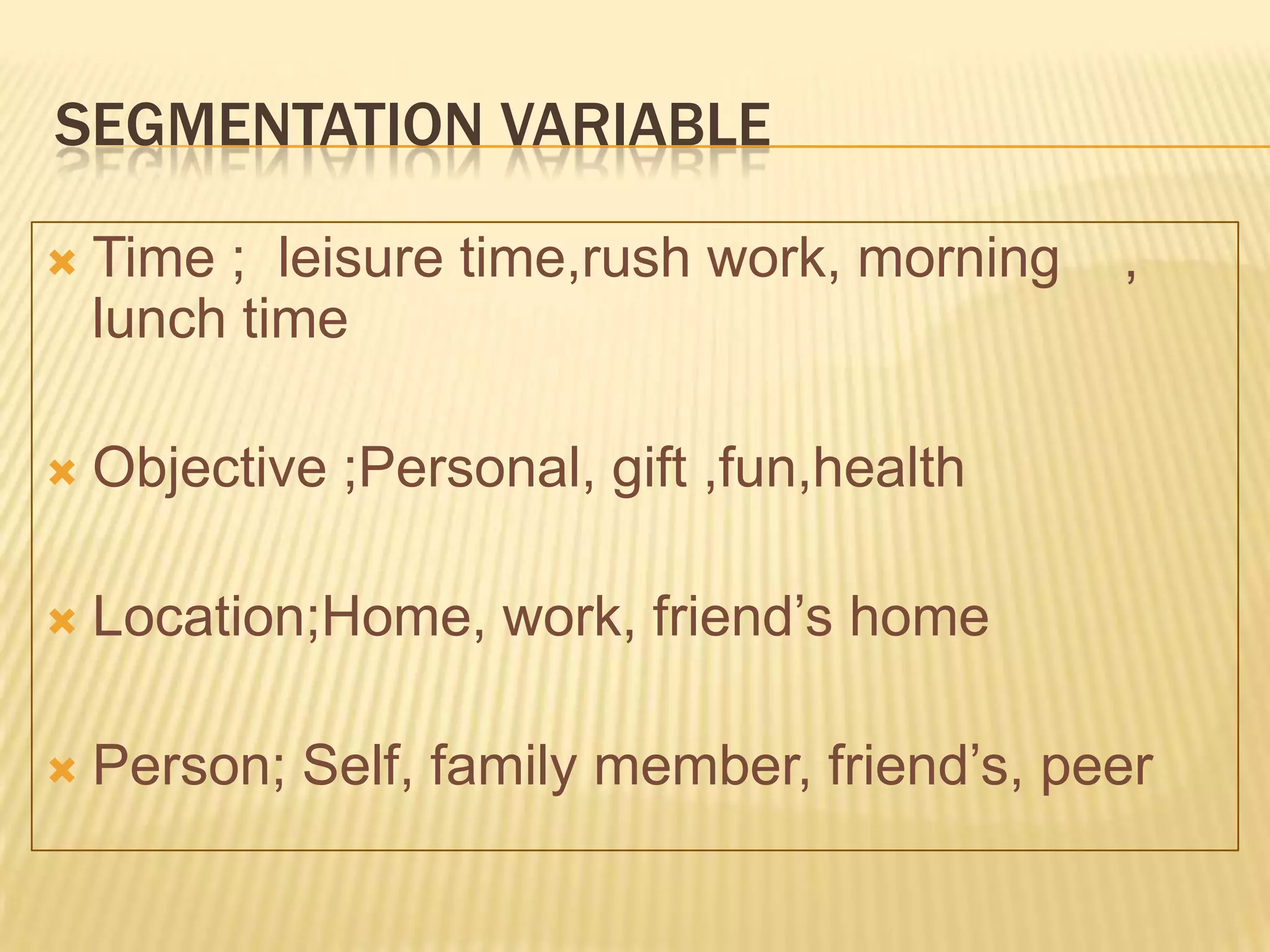 Usage situation segmentation | PPT