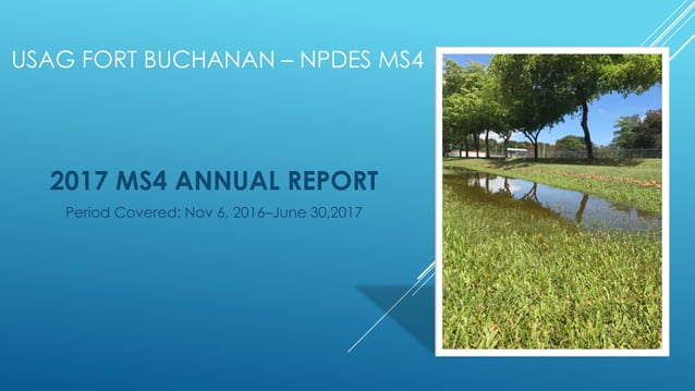 Fort Buchanan MS4 Annual Report 2017 | PPT
