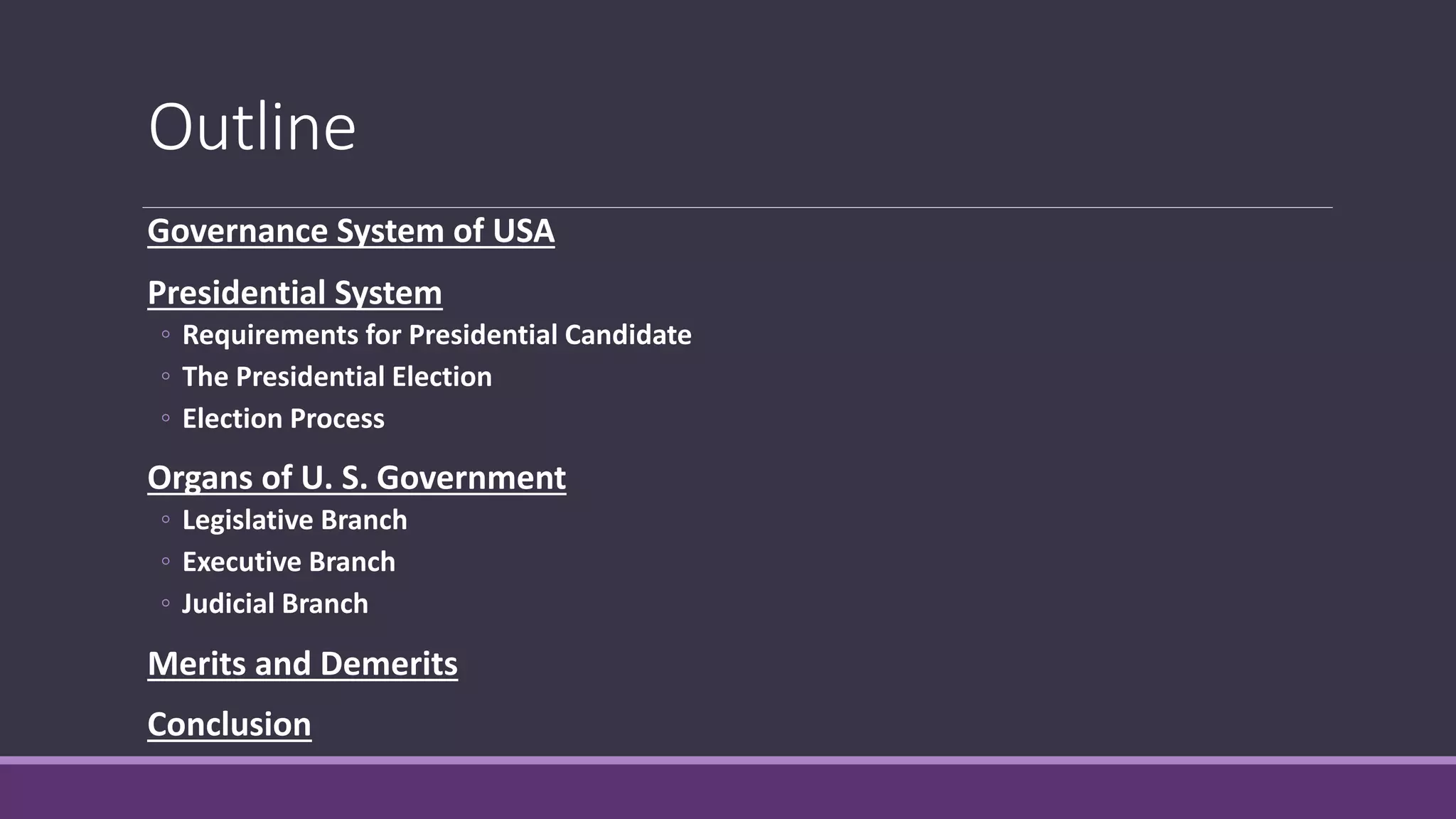 Governance of USA | PPTX