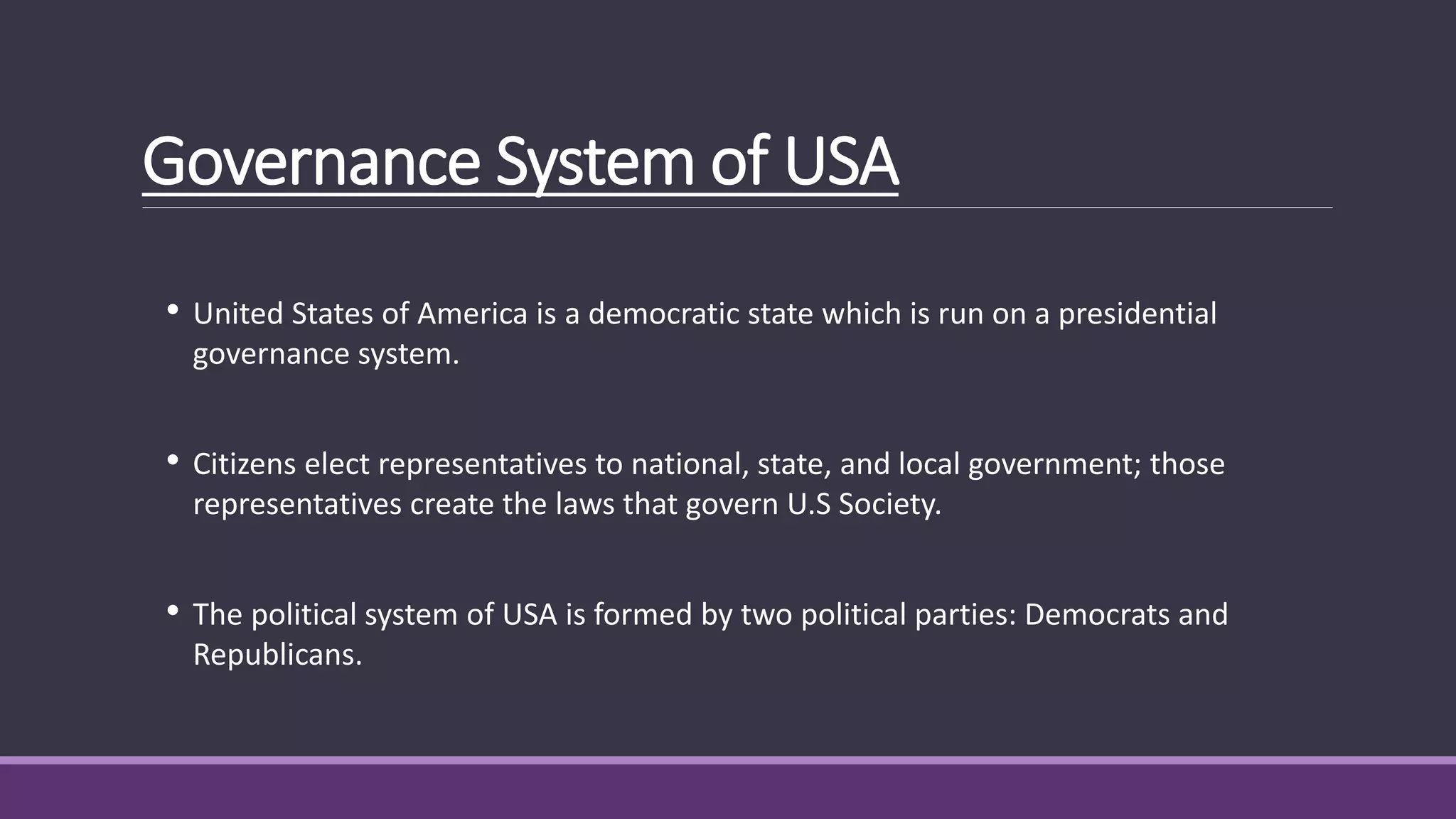 Governance of USA | PPTX