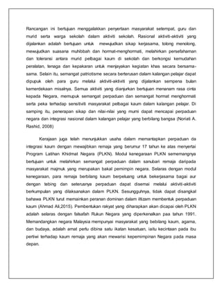 Usaha usaha kementerian pendidikan malaysia dalam memantapkan perpaduan ...