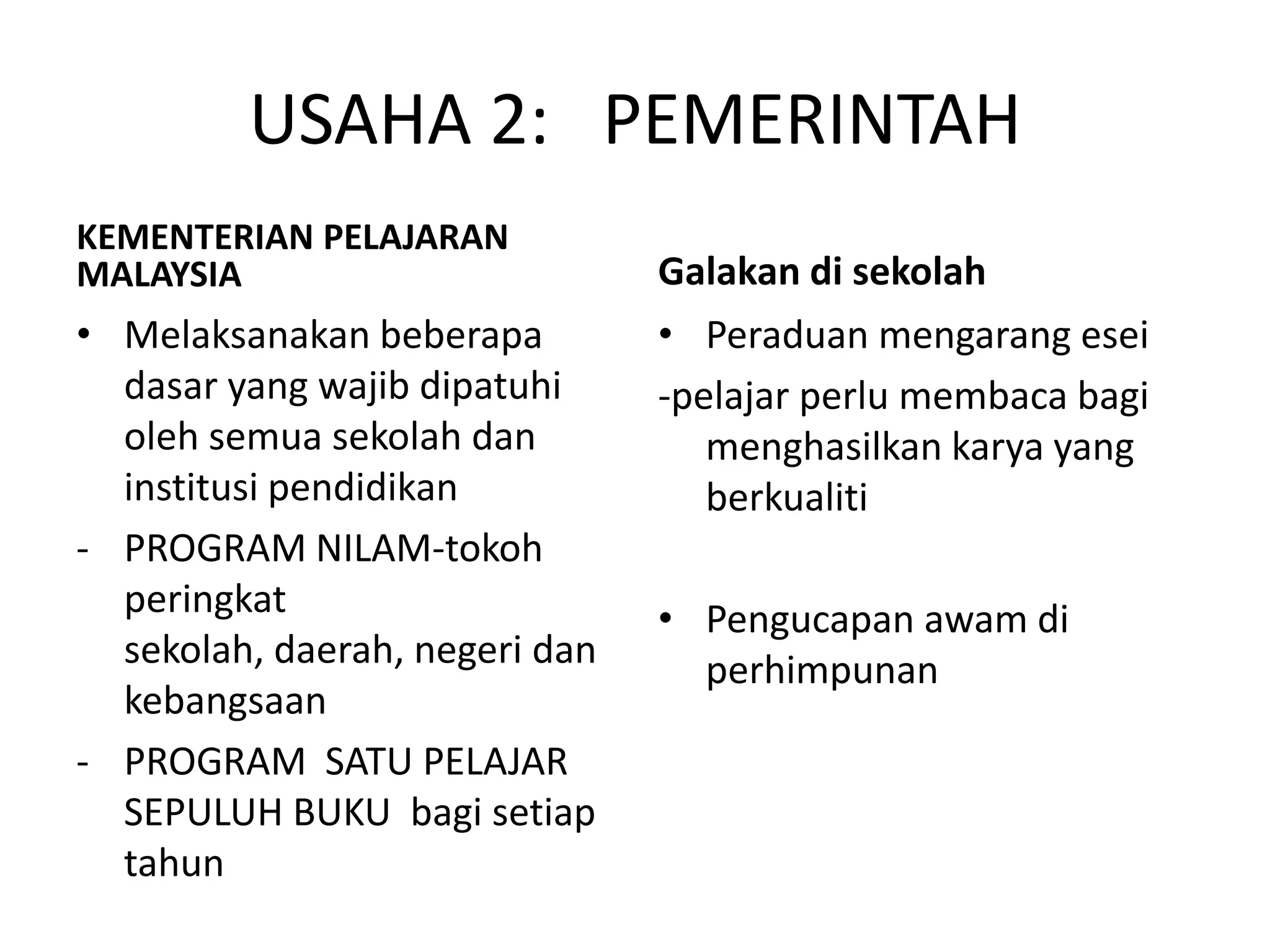 Usaha Usaha Memupuk Minat Membaca Dalam Kalangan Masyarakat Pptx