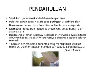 Usaha Usaha Memupuk Minat Membaca Dalam Kalangan Masyarakat Pptx