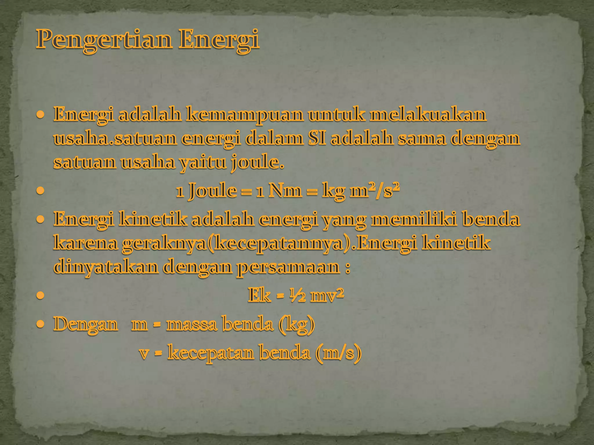 Usaha dan energi | PPT