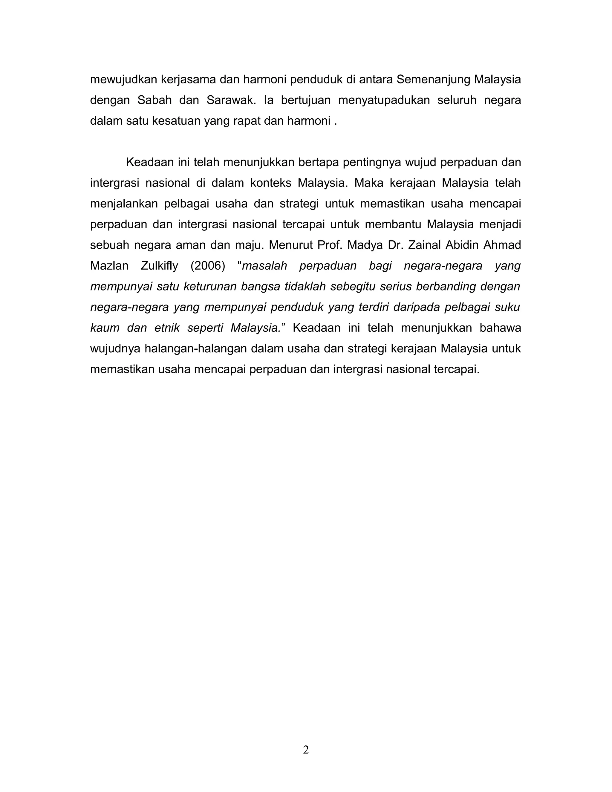 Usaha dan strategi yang diambil oleh kerajaan bagi memantapkan usaha ...