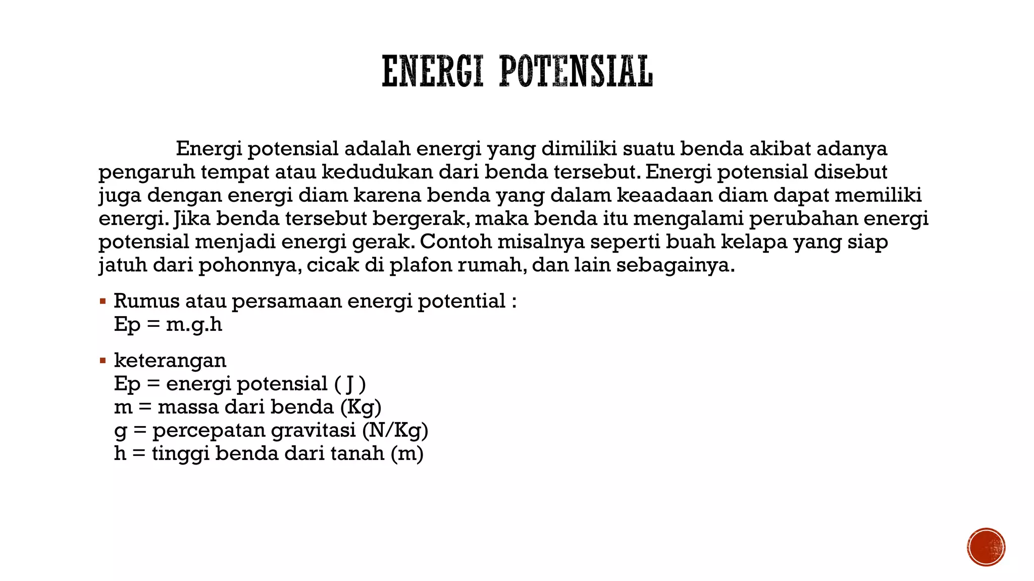 Usaha energy dan hukum kekekalan energi | PPTX