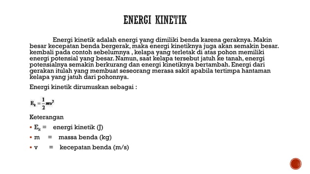Usaha energy dan hukum kekekalan energi | PPT
