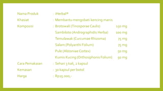 Usaha Kecil Obat Tradisional (UKOT) | PPTX