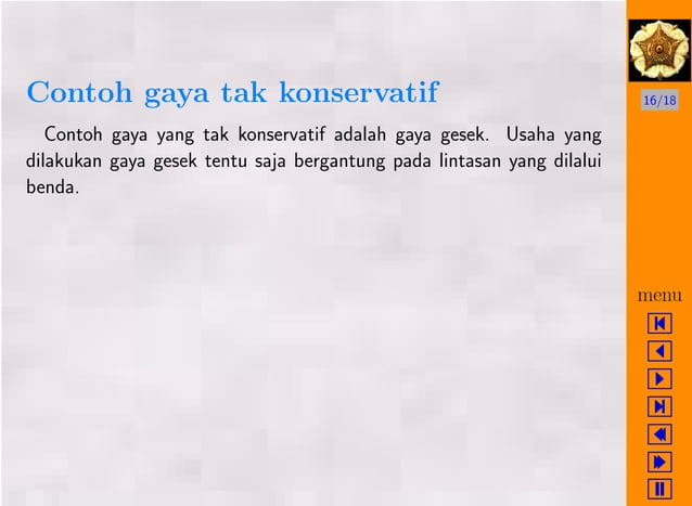 Usaha n enerhi (gaya konservatif) | PPT