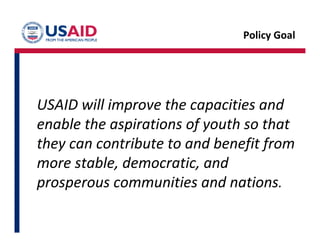 USAID Policy on Youth In Development | PDF