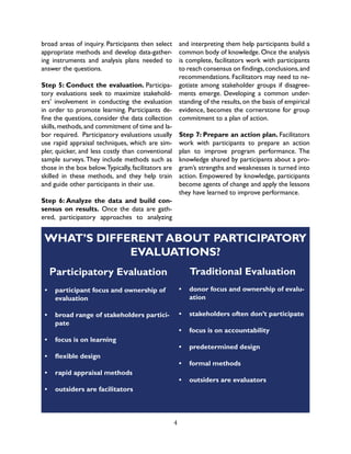 Usaid tips 01 conducting a participatory evaluation-2011 05 | PDF