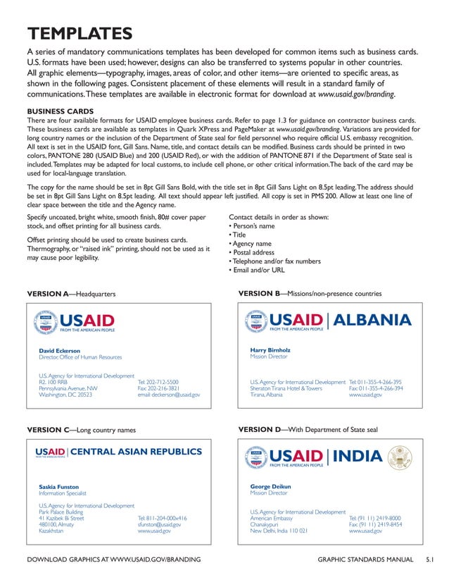 Usaid graphic standards_manual | PDF