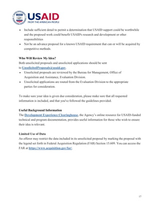 Usaid guide to grantand contract process | PDF