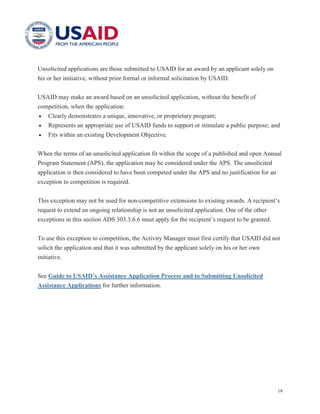 Usaid guide to grantand contract process | PDF