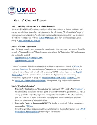 Usaid guide to grantand contract process | PDF
