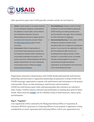Usaid guide to grantand contract process | PDF