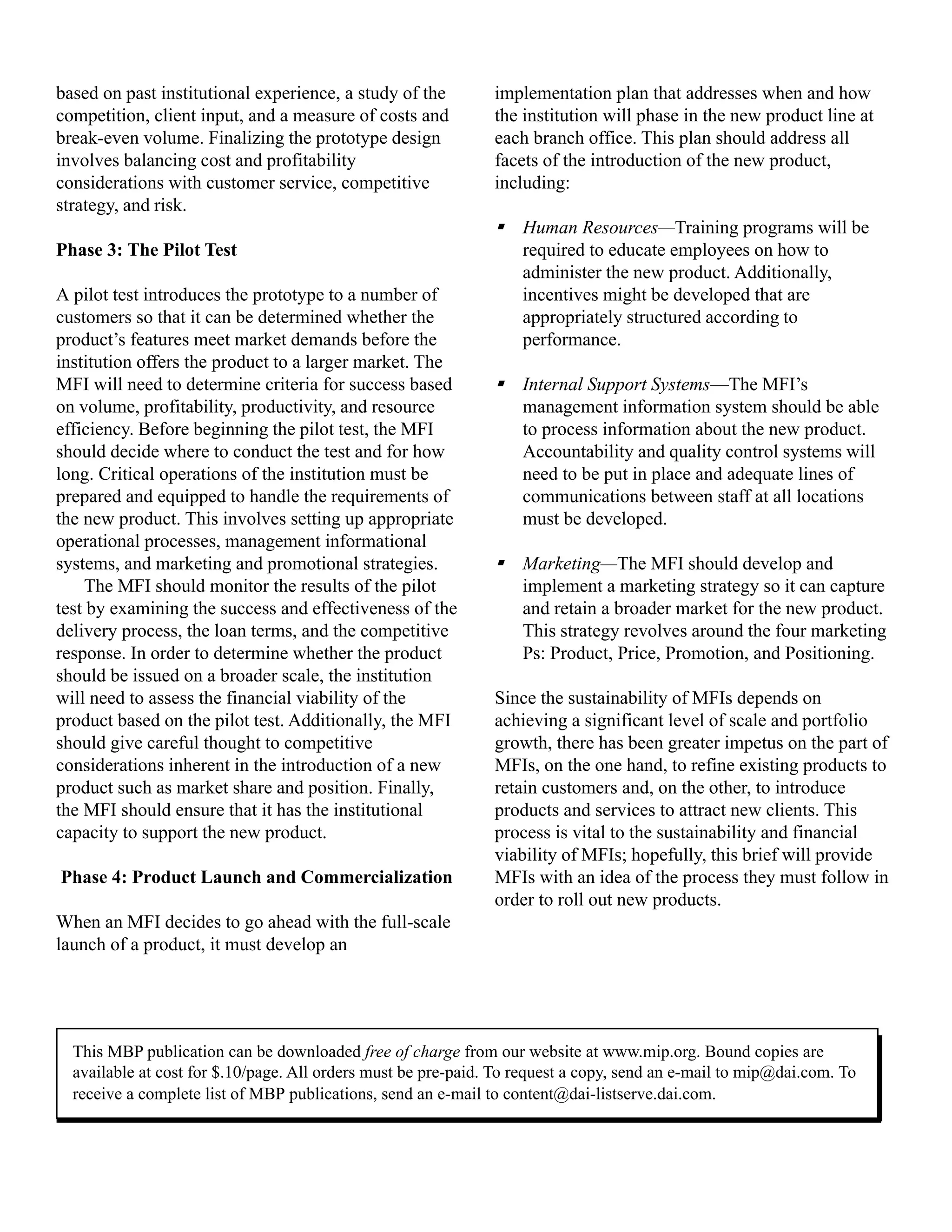 Usaid new product_development_microfinance_brief | PDF