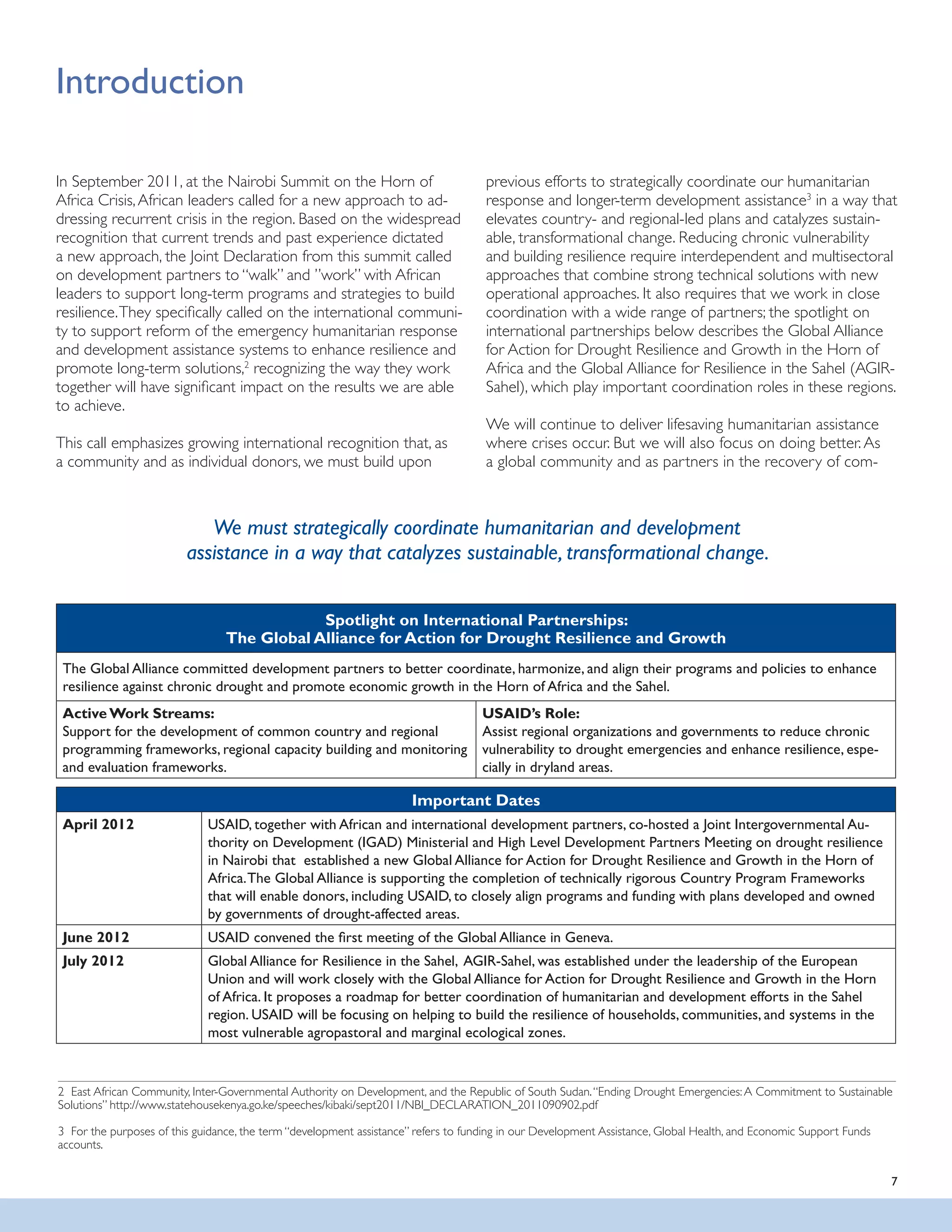 Building Resilience to Recurrent Crisis USAID POLICY AND PROGRAM ...
