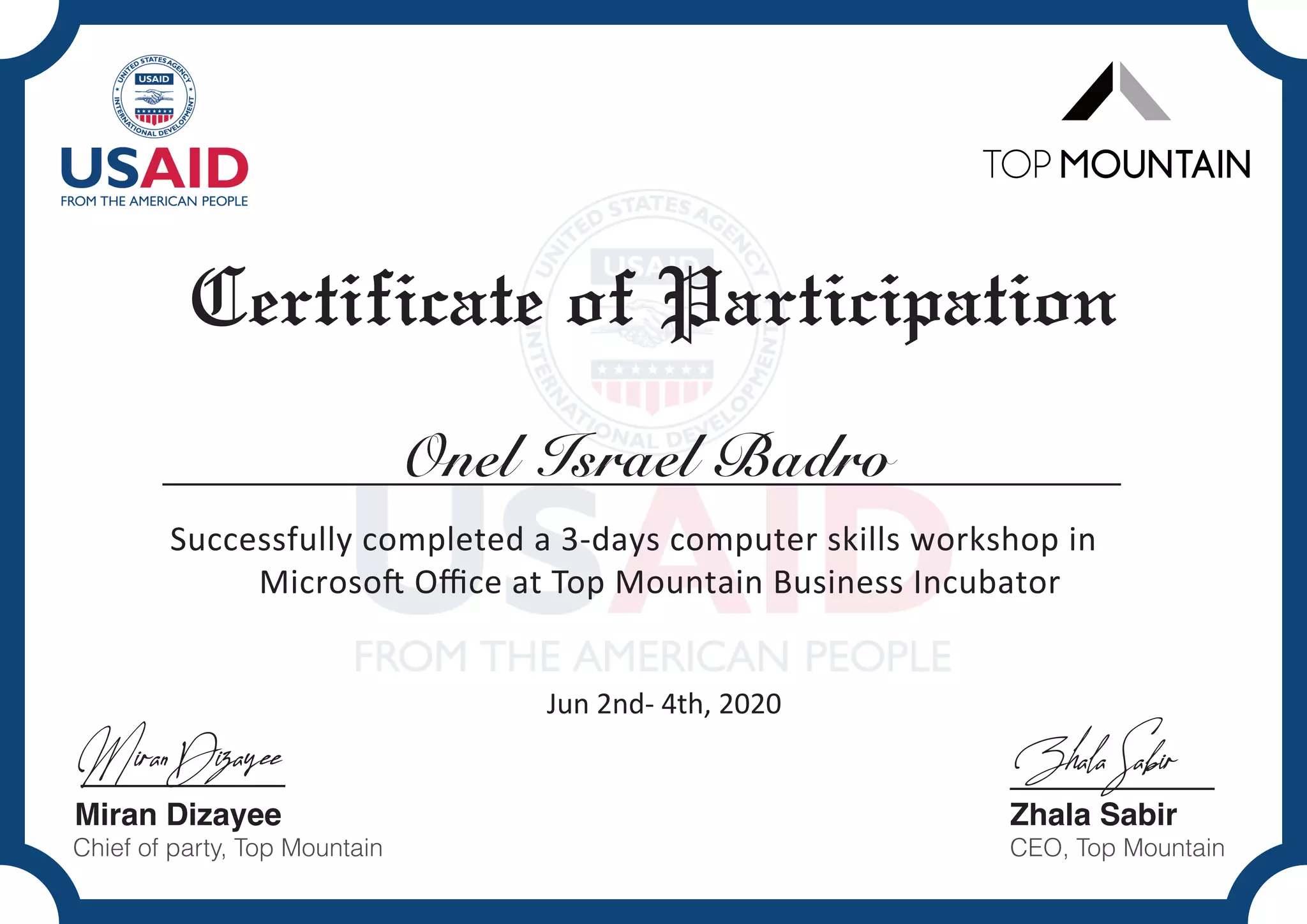 Onel Badro USAID Workshop .pdf