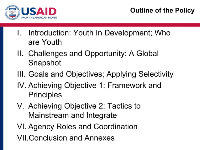 USAID Policy on Youth in Development_Elizabeth Berard_4.25.13