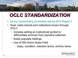 Virginia Tech & ASERL Cooperative Print Journal Archive | PPT