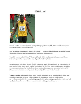 Usain bolt | DOCX