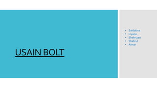 Usain Bolt English Class Presentation Group 1 | PPTX