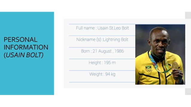 Usain Bolt English Class Presentation Group 1 | PPTX